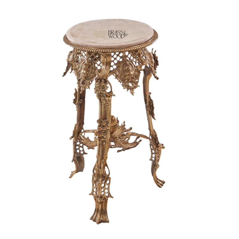 طاولة ركنية نحاس | براس آند وود للأثاث الكلاسيكي